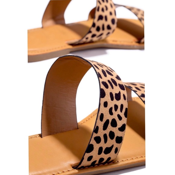 Shoes | Cheetah Print Double Band Sandals | Poshmark